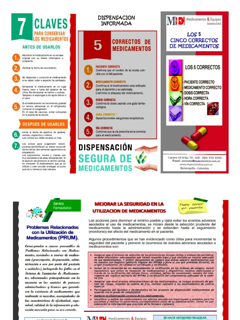 Folleto CINCO CORRECTOS DE MEDICAMENTOS - 2022 | PDF