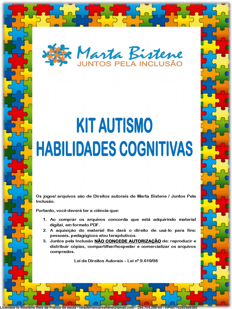 3KITAUTISMORVS20200805 | PDF | Aprendizado | Autismo