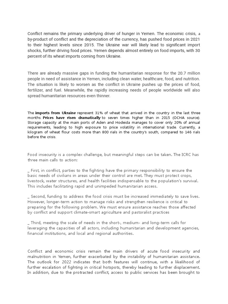 Mun Position Paper Ideas | PDF | Food Security | Yemen