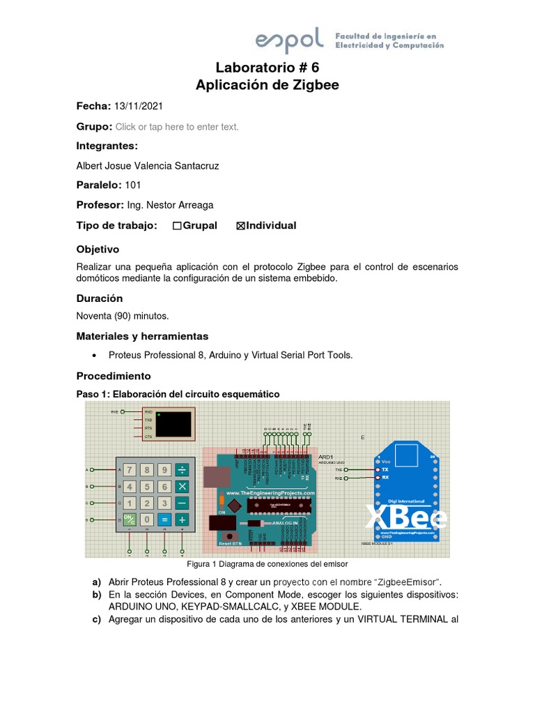 Aplicación de ZigbeeV1 | PDF | Arduino | Equipo de oficina
