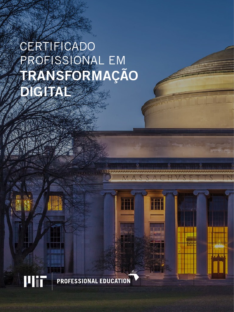 MIT Professional Education Certificado Profissional em Transformação ...