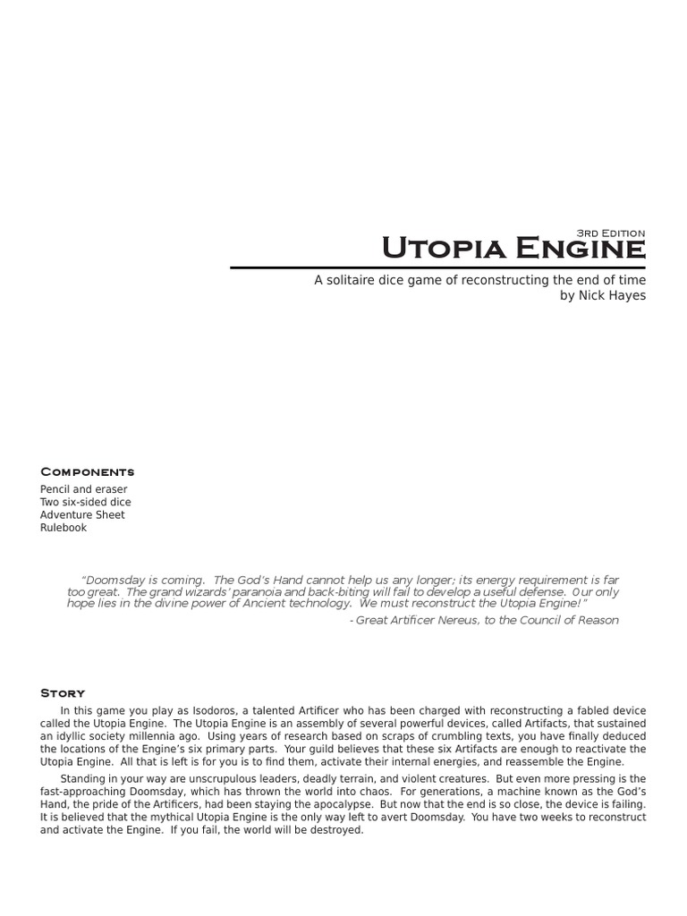 Utopia Engine: Components | PDF