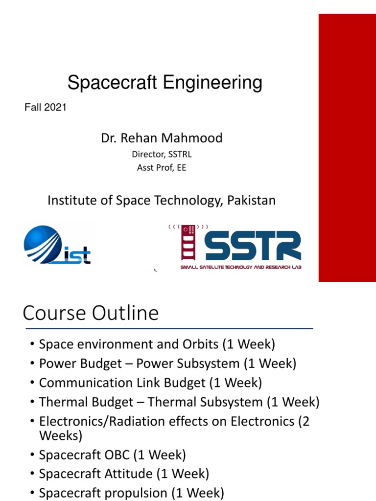 Spacecraft Engineering: Dr. Rehan Mahmood | PDF | Van Allen Radiation ...