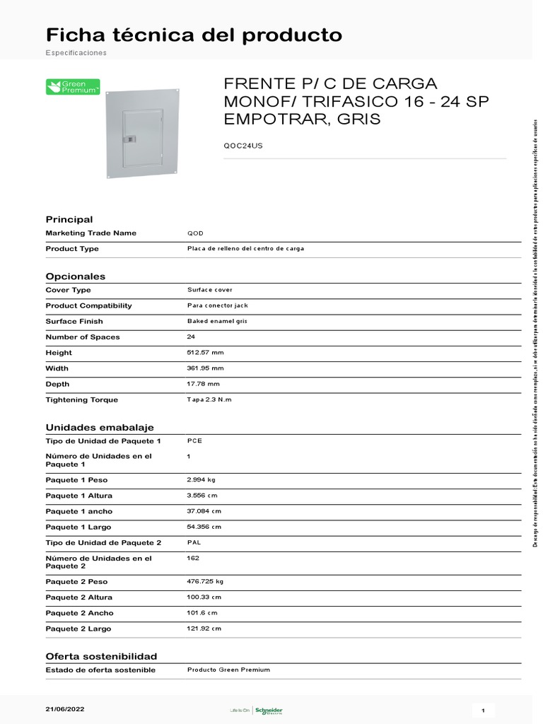 Centros de Carga QO - QOC24US | PDF | Seguridad y salud ocupacional | Materiales