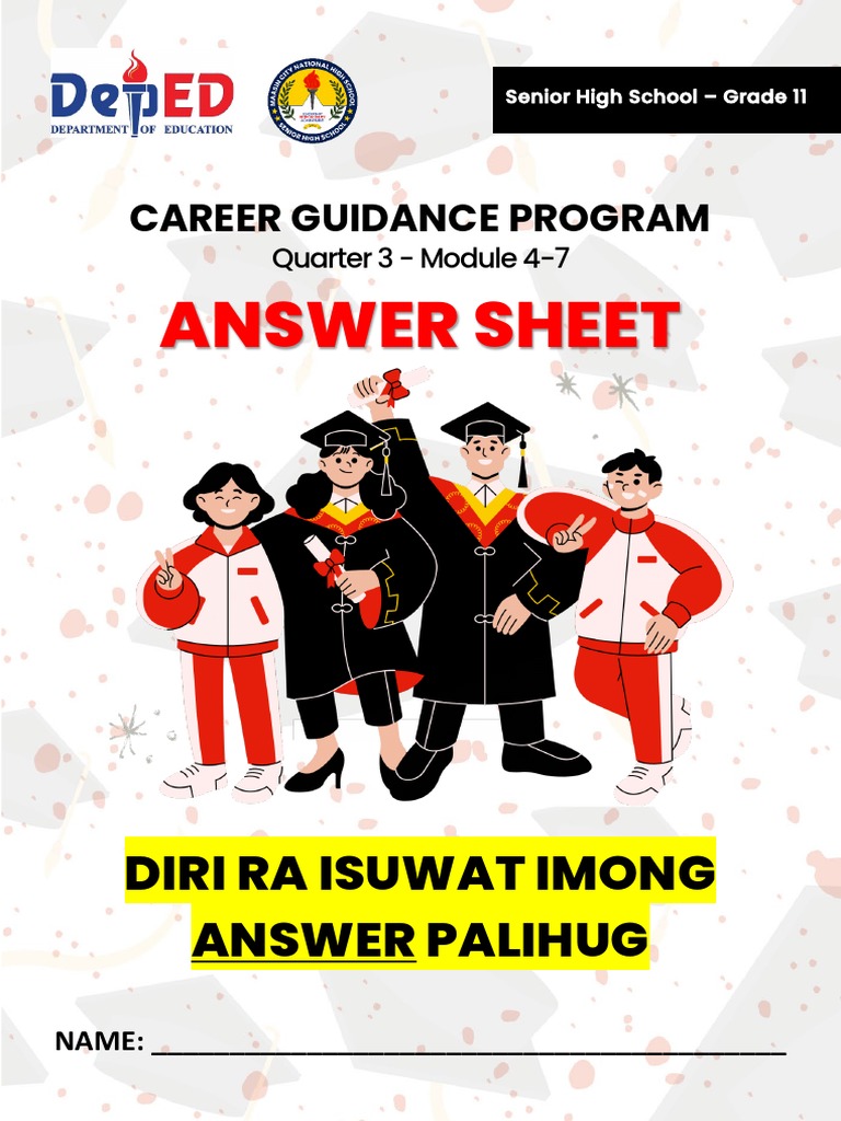 Q3 CGP For Grade 11 Module 4 7 Answer Sheet | PDF | Teachers | Swot ...