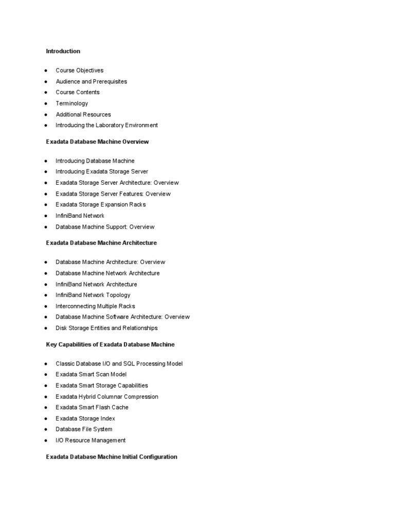 Oracle Exadata | Download Free PDF | Databases | Cloud Computing