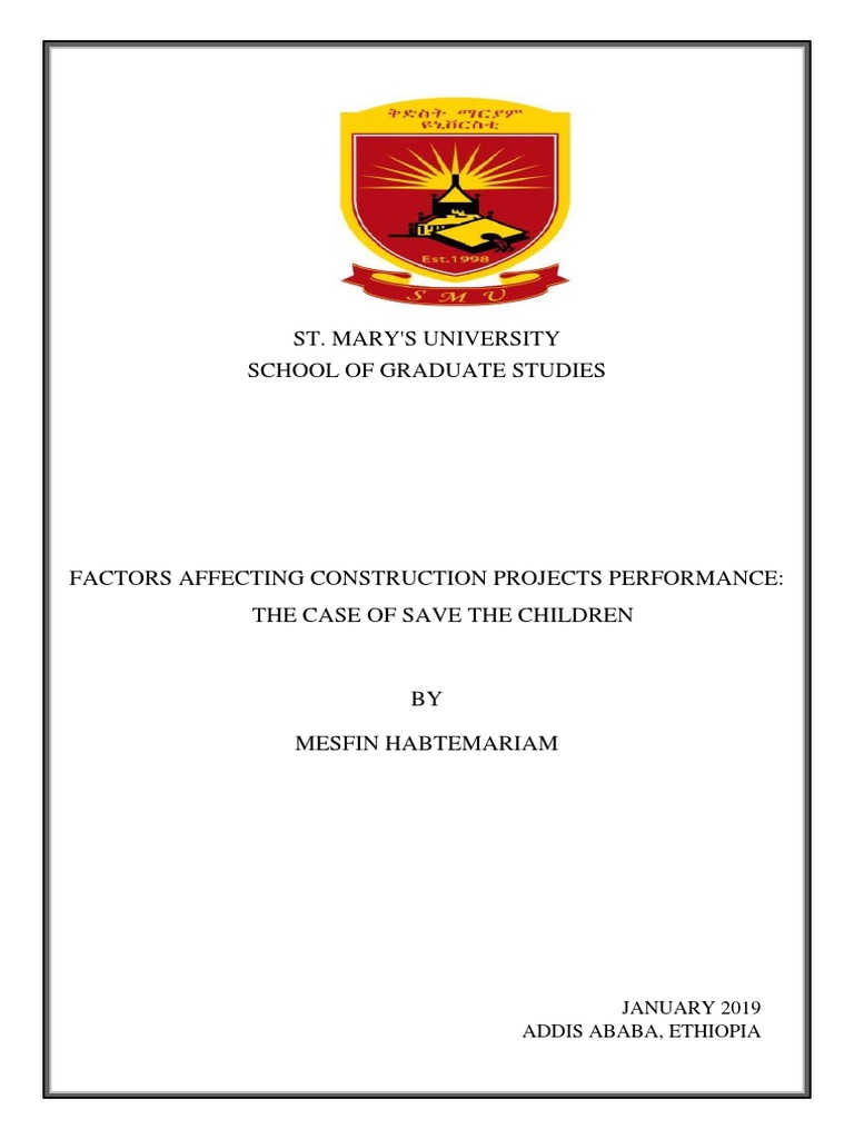 Factors Affecting Construction Projects Performance The Case | PDF ...