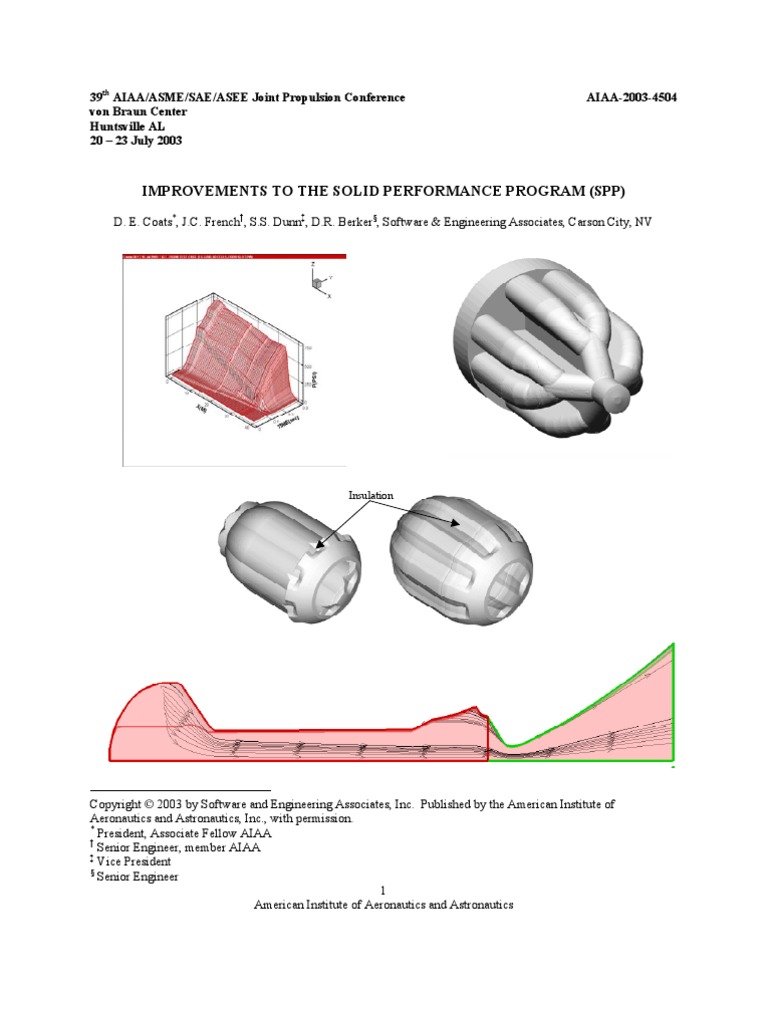 Improvements To The Solid Performance Program | PDF | Rocket Engine ...