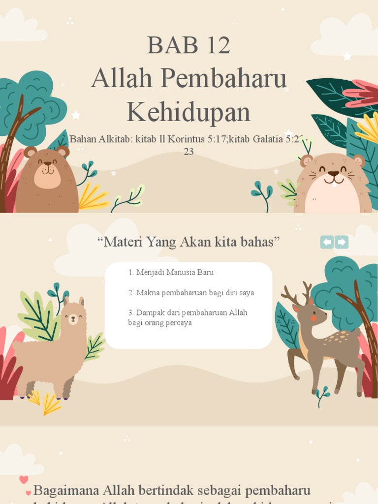 Bab 12 (Allah Pembaharu Kehidupan) Yulianta Sihombing X Mipa 1 | PDF