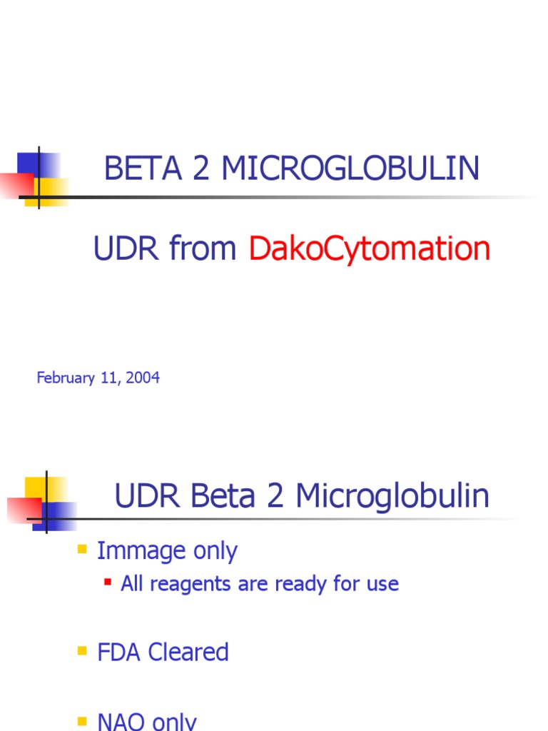 Beta 2 Microglobulin Udr From: Dakocytomation | PDF | Chemistry ...