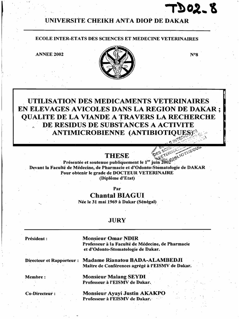 TD02 8 | PDF | Résistance aux antibiotiques | Viande