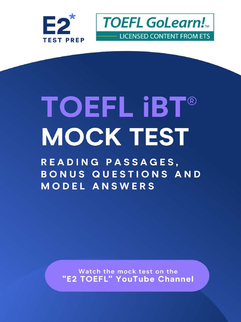 TOEFL Mock Test V5 | Download Free PDF | Test Of English As A Foreign ...