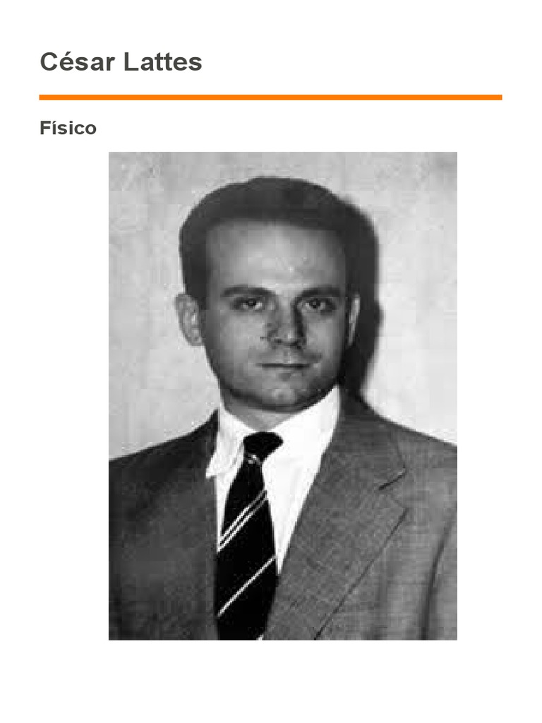 Biografia de César Lattes, Físico Brasileiro | PDF