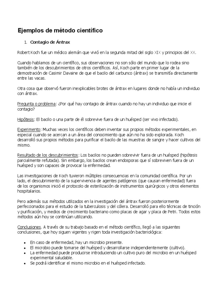 Ejemplos de Método Científico | PDF | Teoría | Science