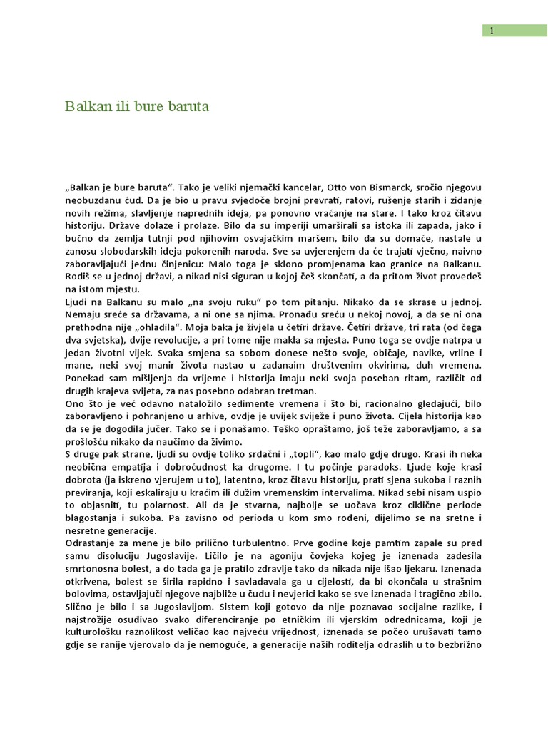Balkan Kao Bure Baruta | PDF