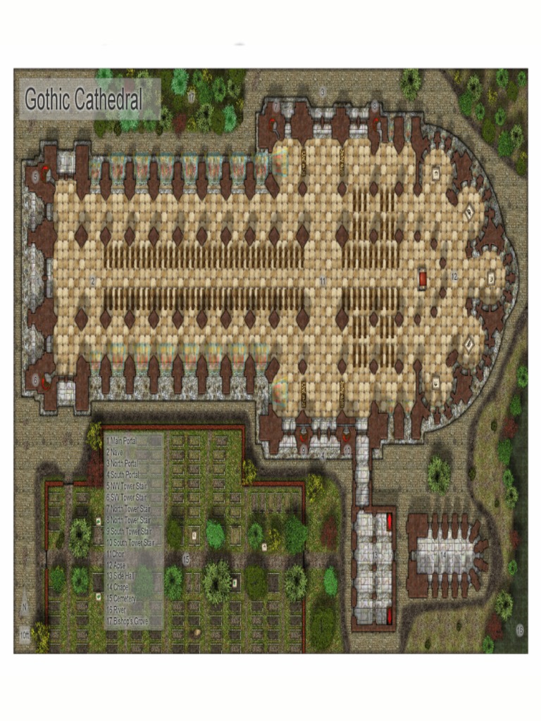 Cathedral Battle Map | PDF