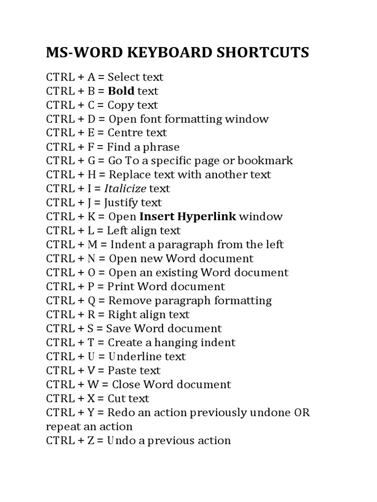 Keyboard Shortcuts | PDF | Computers