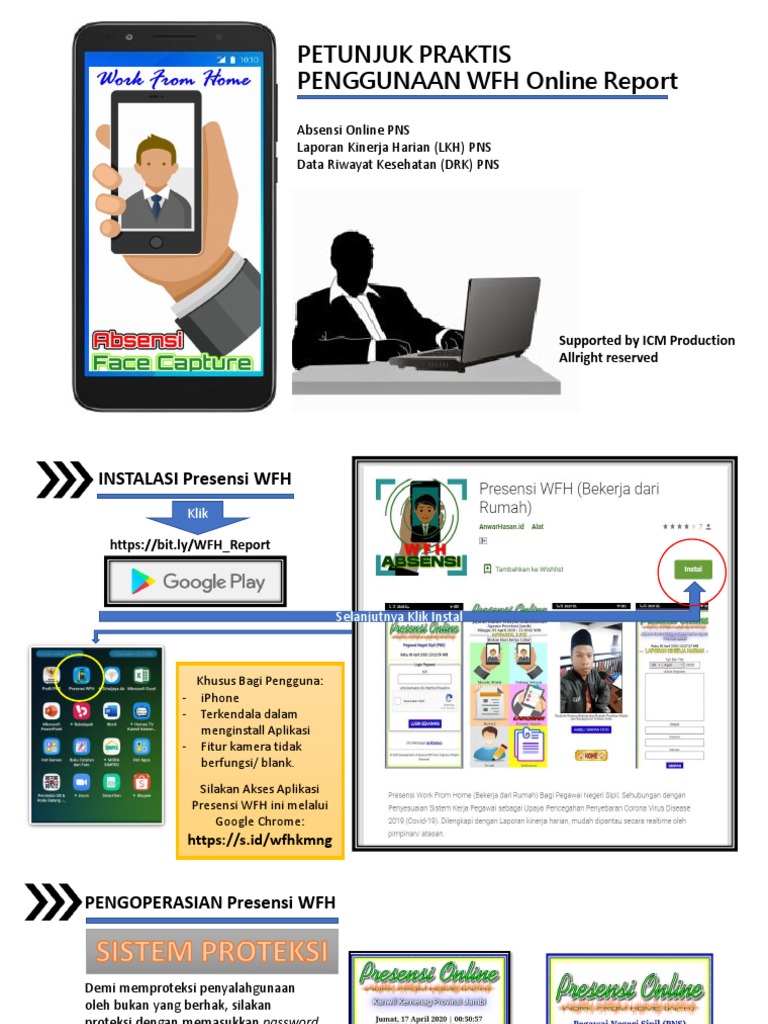 Petunjuk Penggunaan Presensi WFH | PDF