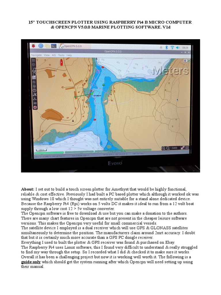 Opencpn Raspberry Pi4 plotter V1e | PDF | Raspberry Pi | Manufactured Goods