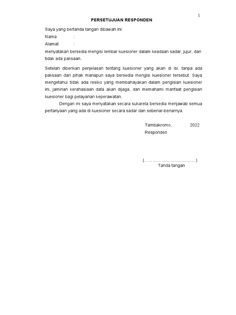 Kuesioner | PDF | Kesehatan Holistik