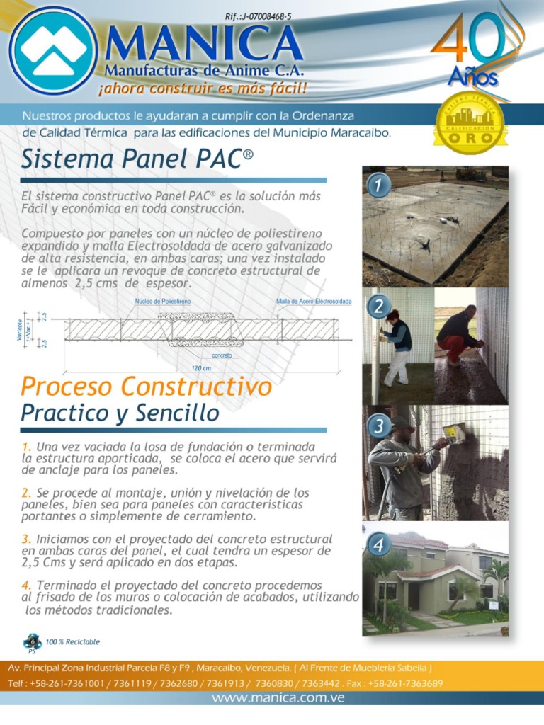 Ficha Tecnica Panel Pac | PDF