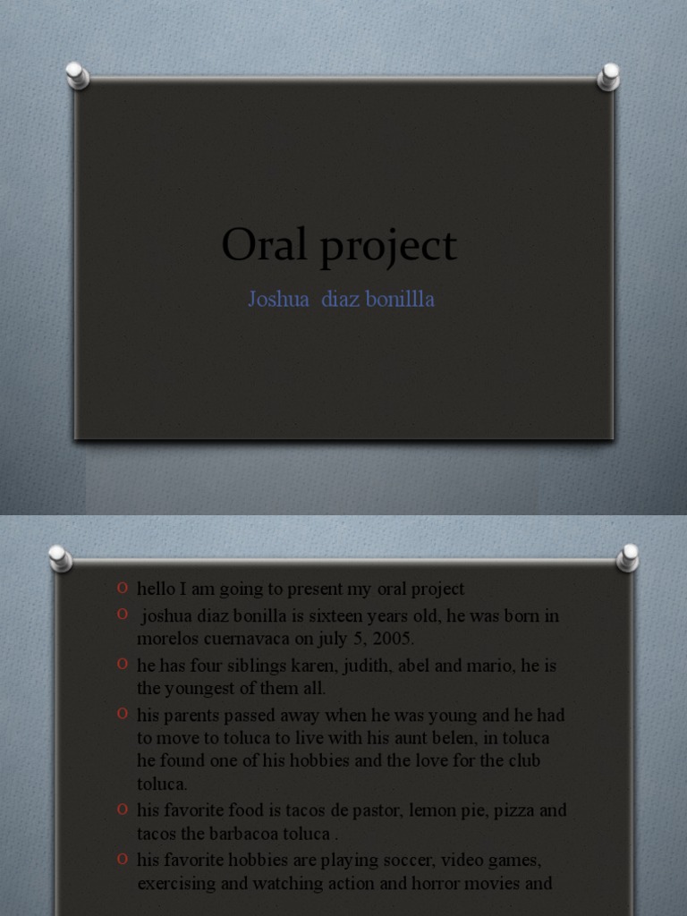Oral Project | PDF
