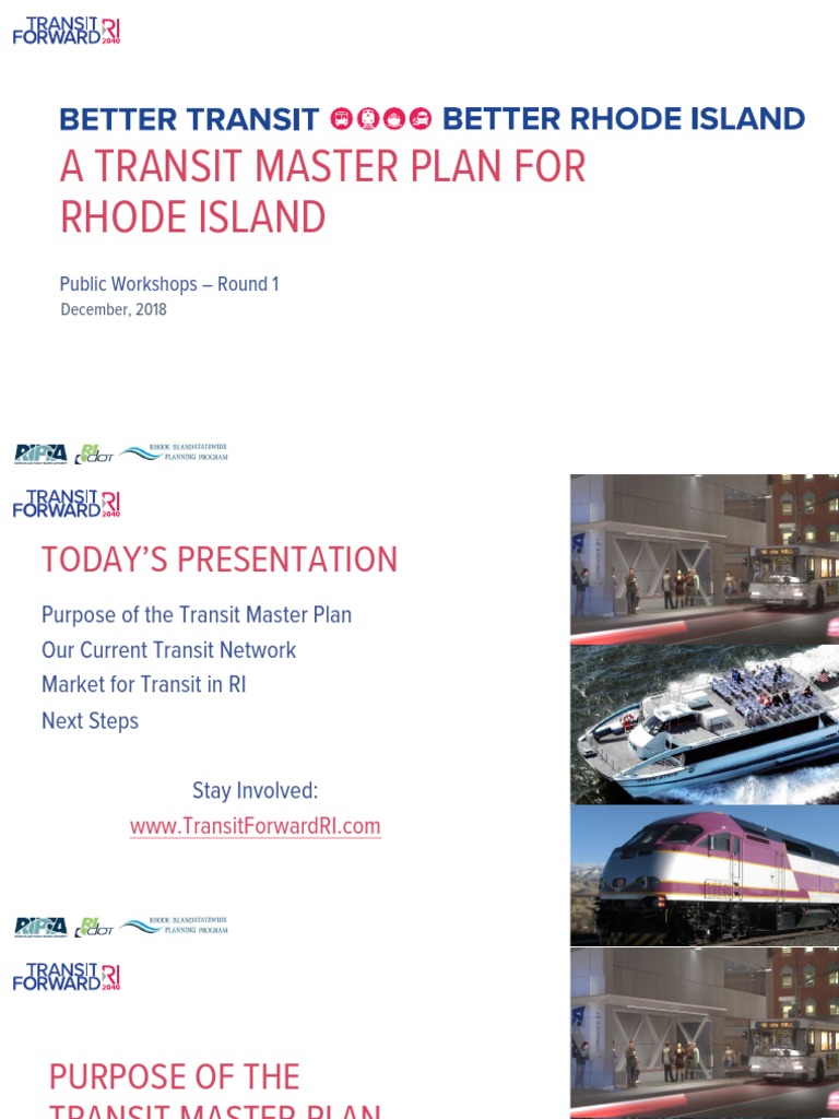 Ripta: A Transit Master Plan For Rhode Island | PDF | Public Transport ...