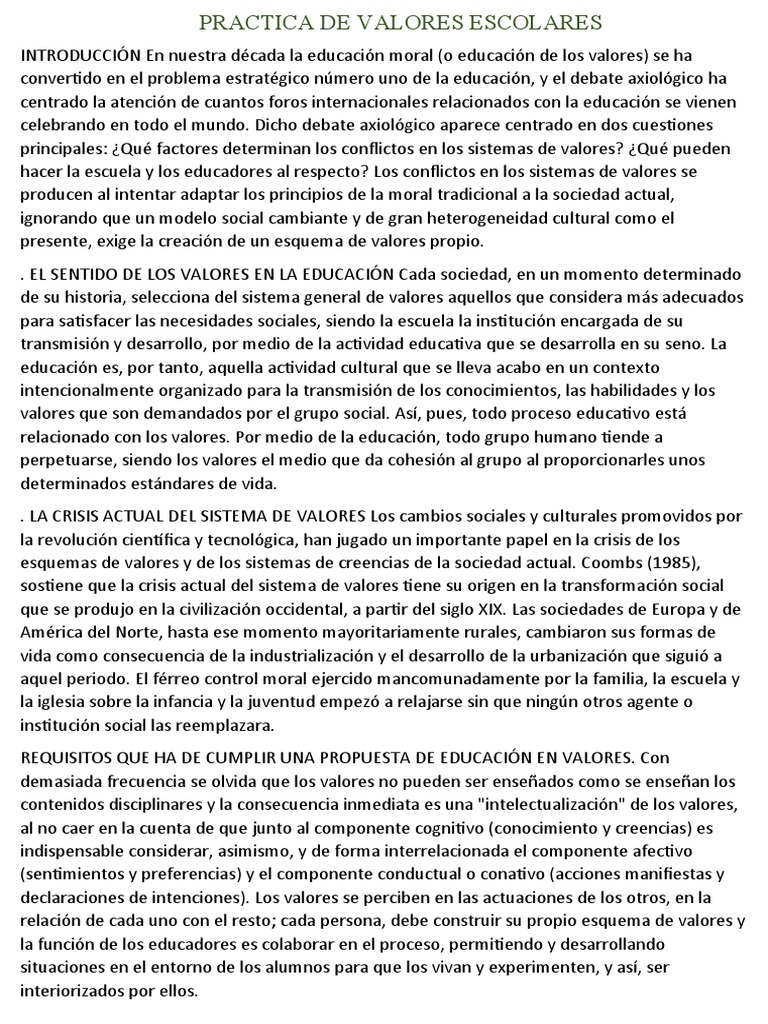Practica De Valores Descargar Gratis Pdf Sociedad Moralidad