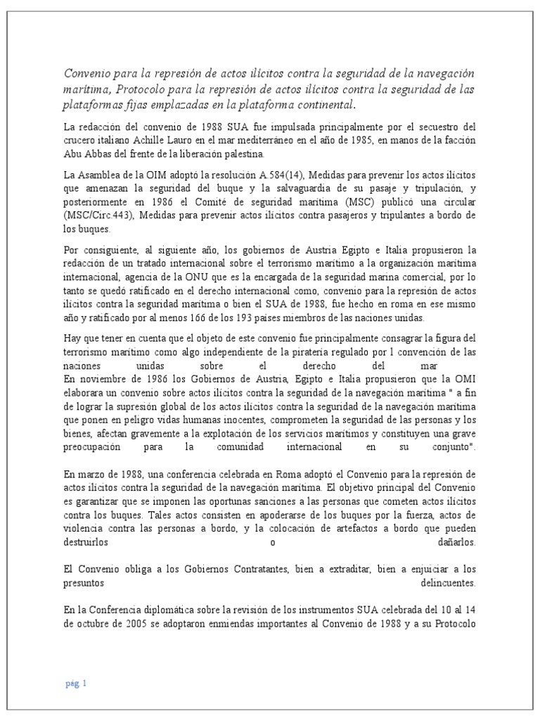 Convenio SUA | PDF | Tratado | La energía nuclear