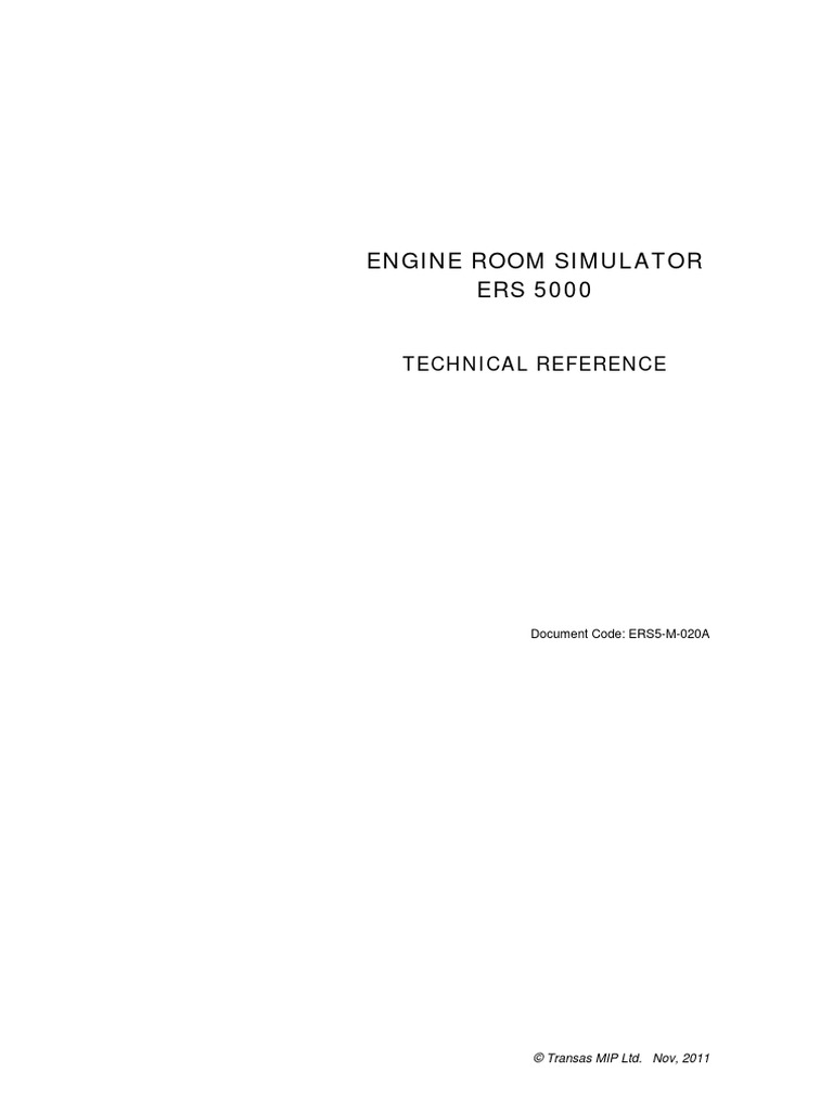 Engine Room Simulator ERS 5000: Technical Reference | PDF | Installation (Computer Programs ...