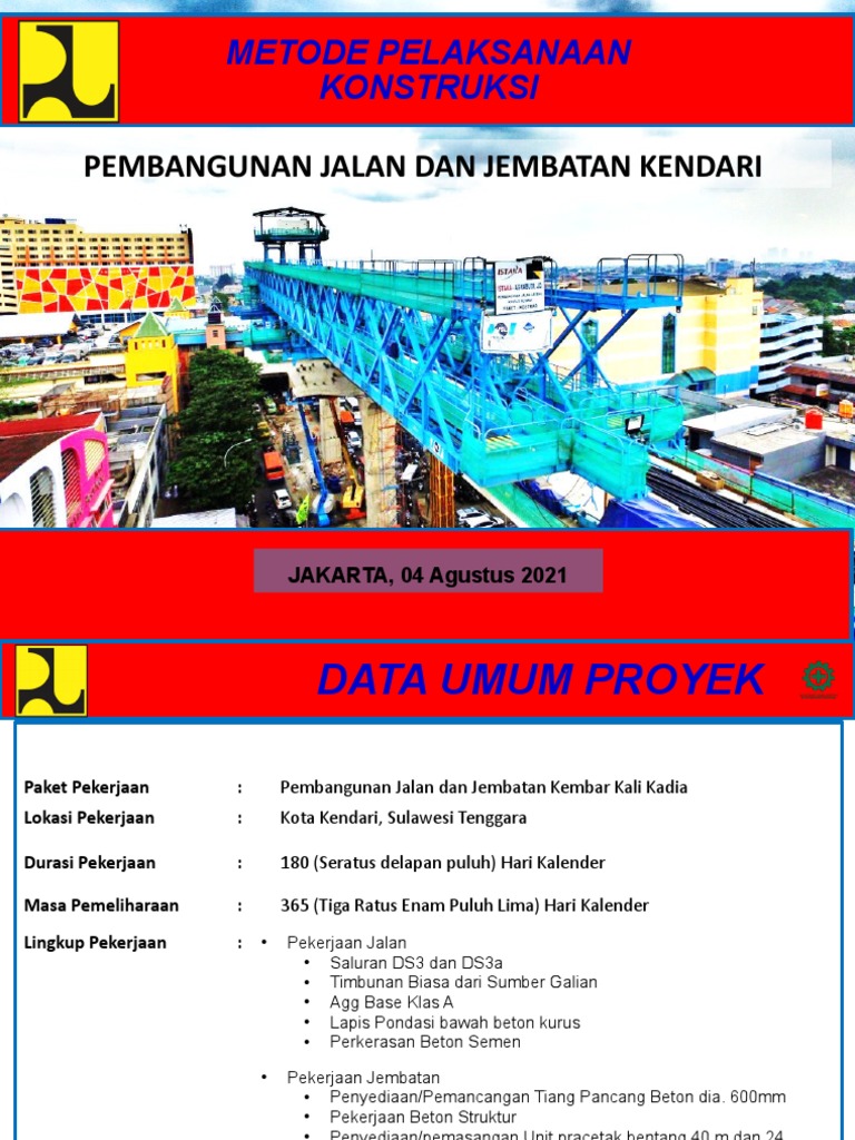 Presentasi Jalan Dan Jembatan Kendari - Edit02 | PDF