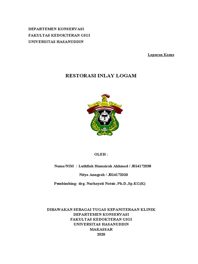 Restorasi Inlay Logam | PDF