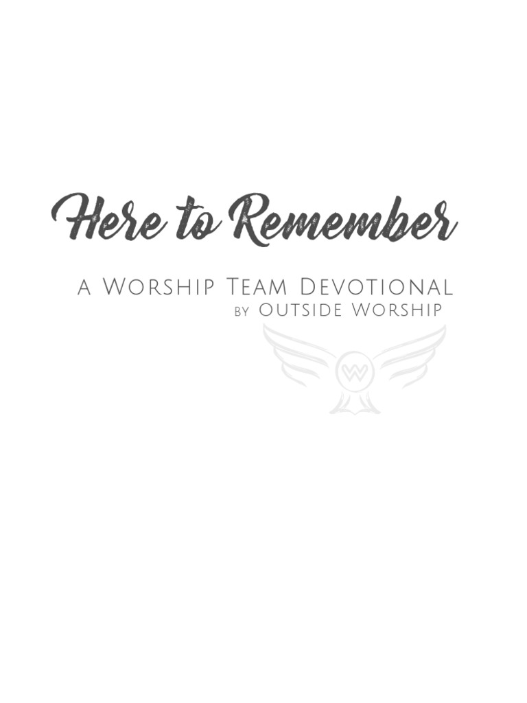 HTR Worship Team Devotional | PDF | God The Father | Jesus