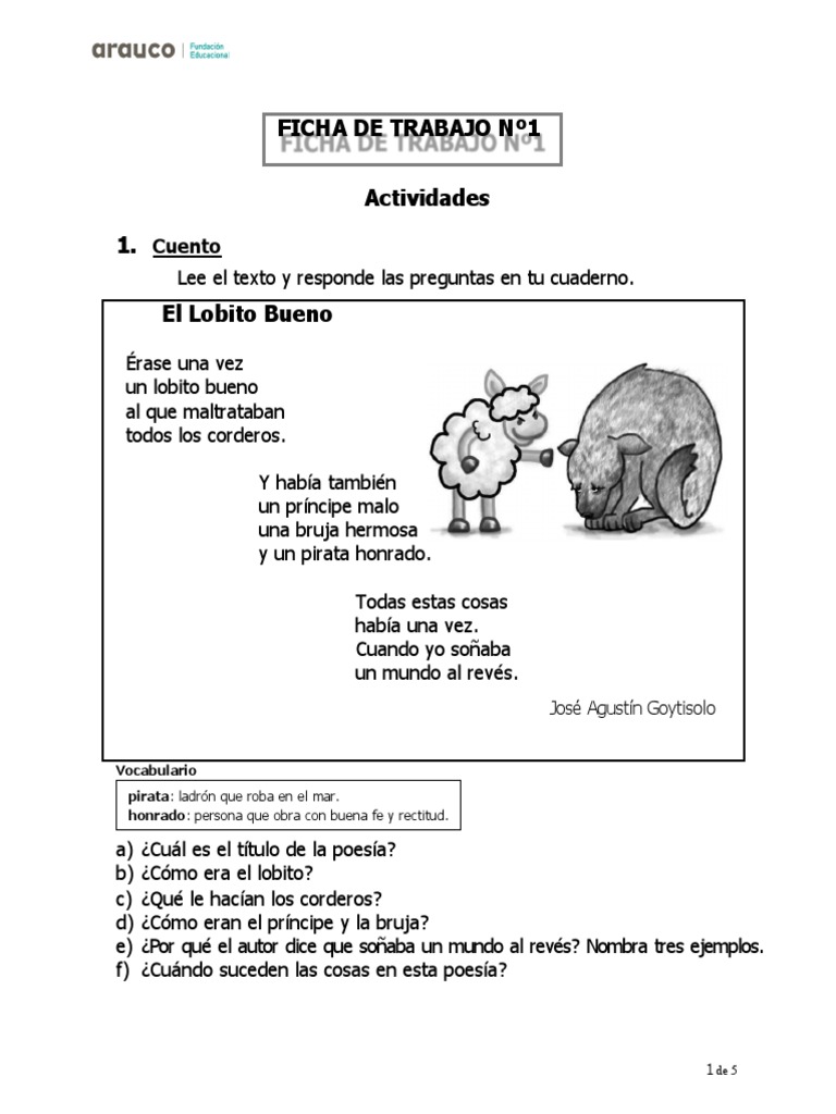 Actividades de Comprensión Lectora para Niños | PDF | Calendario ...