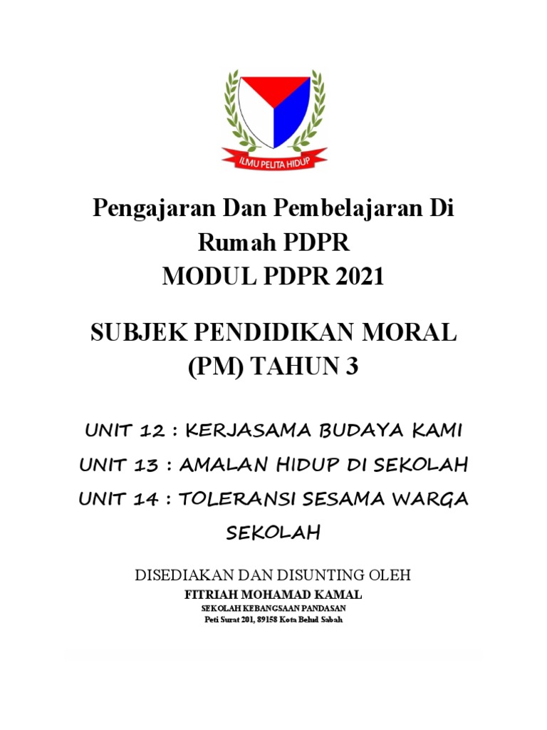 Modul 2021 T3 PDPR PMvol 1 | PDF
