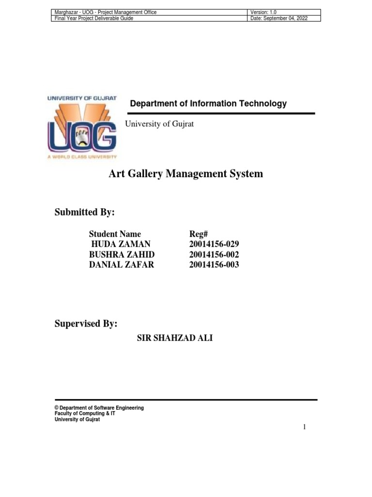 Art Gallery Management System: Department of Information Technology ...