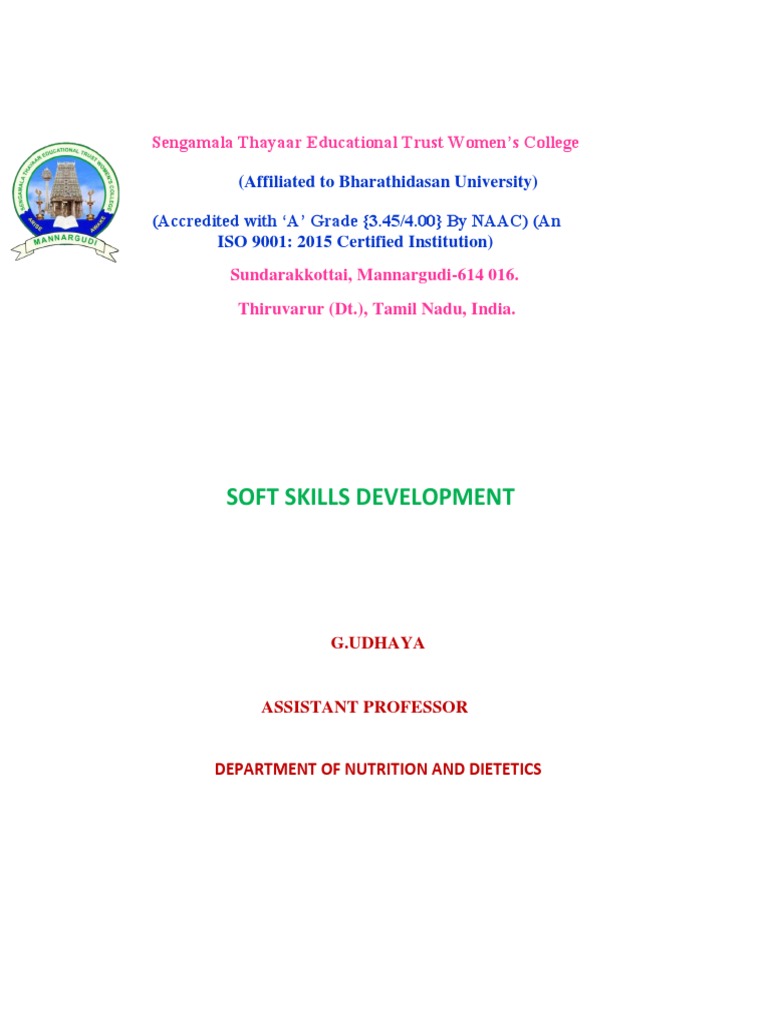 Soft Skills Development: Sengamala Thayaar Educational Trust Women's ...