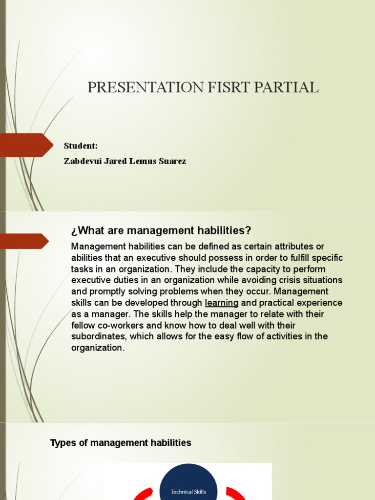 Presentation Fisrt Partial: Student: Zabdevui Jared Lemus Suarez | PDF ...