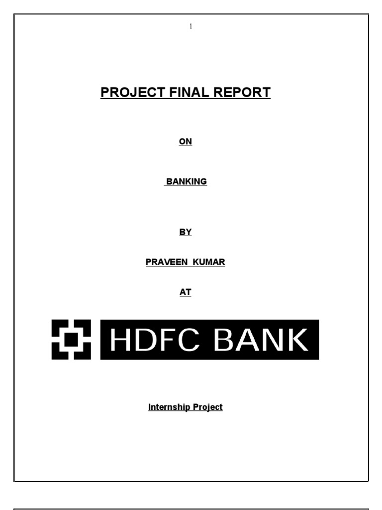 HDFC Project | PDF