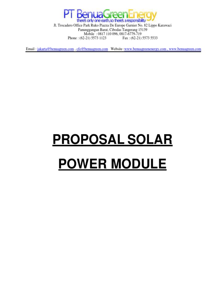 Proposal Solar Panel 100KW - WSK (R1) | PDF | Solar Panel | Photovoltaics