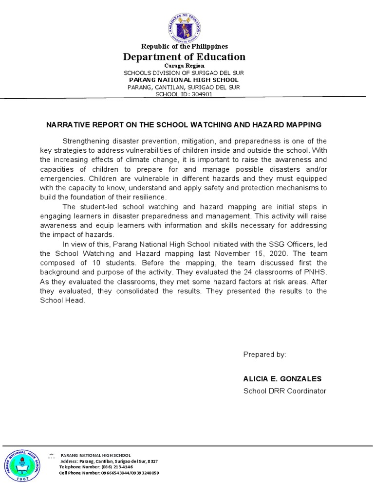 Hazard Mapping Narrative Report | PDF | Emergency Management | Safety