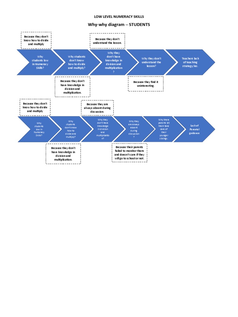 Low Level Numeracy Skills Why Diagram | PDF | Multiplication ...