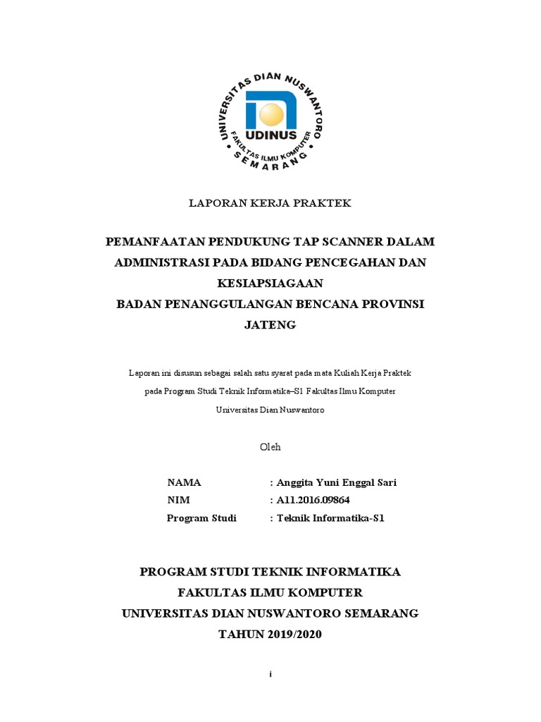 Laporan Kerja Praktek Udinus | PDF