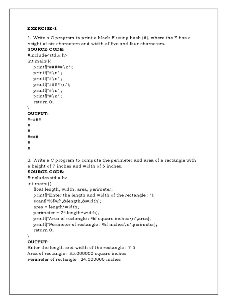 C Lab | PDF | Area | Pointer (Computer Programming)