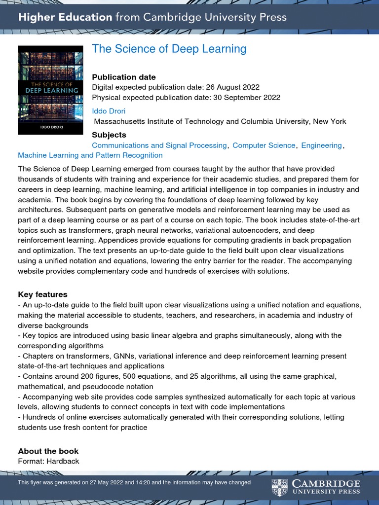 The Science of Deep Learning | PDF | Deep Learning | Machine Learning