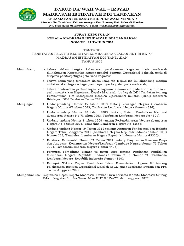 SK Gerak Jalan | PDF