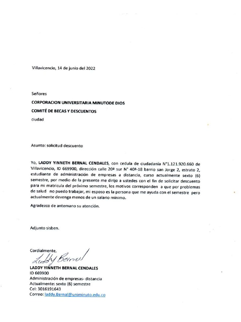 Requisitos para La Solicitud de Descuento | PDF