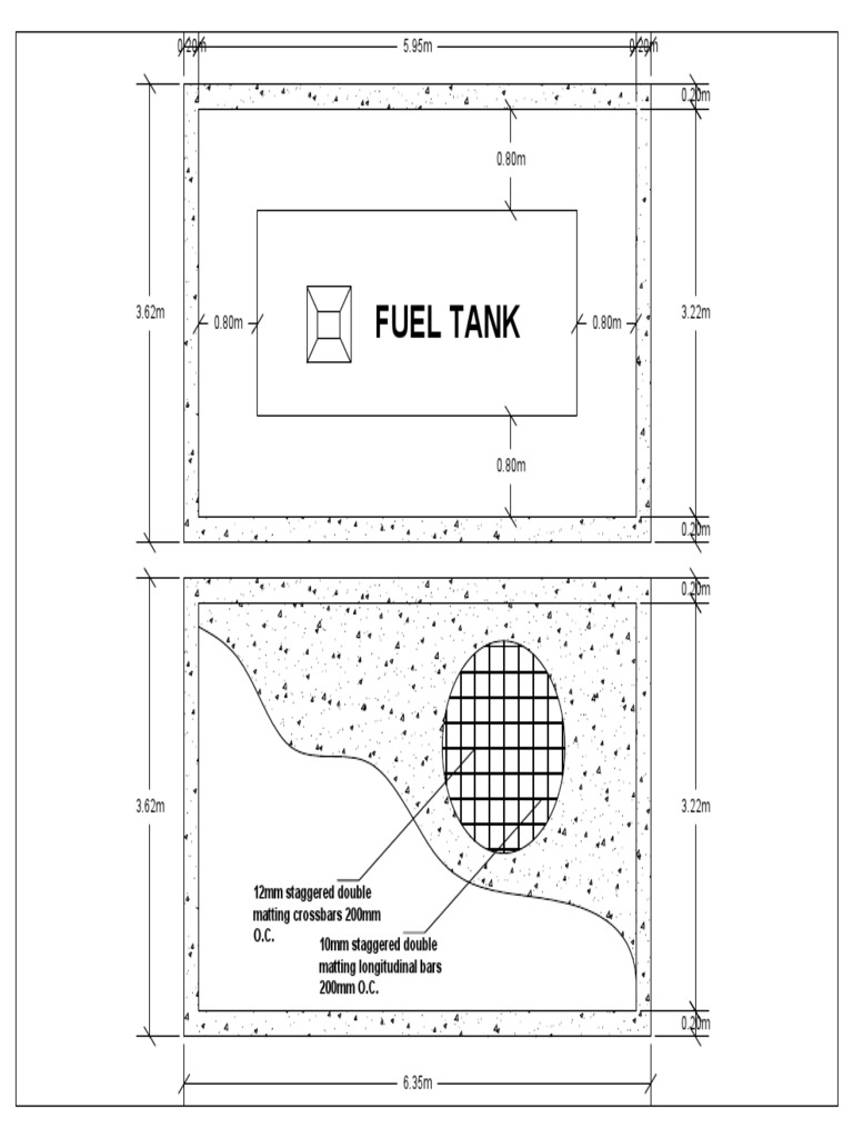 Fuel Tank: 12mm Staggered Double Matting Crossbars 200mm O.C. 10mm ...