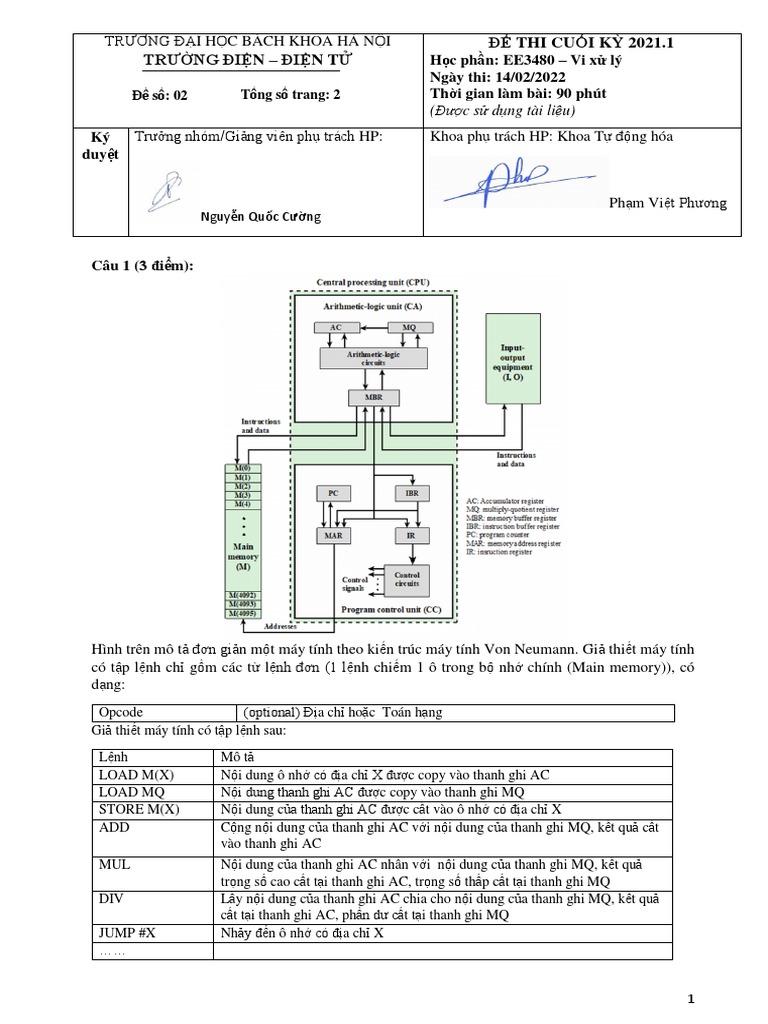 Đề 2 cuối kỳ EE3480 | PDF