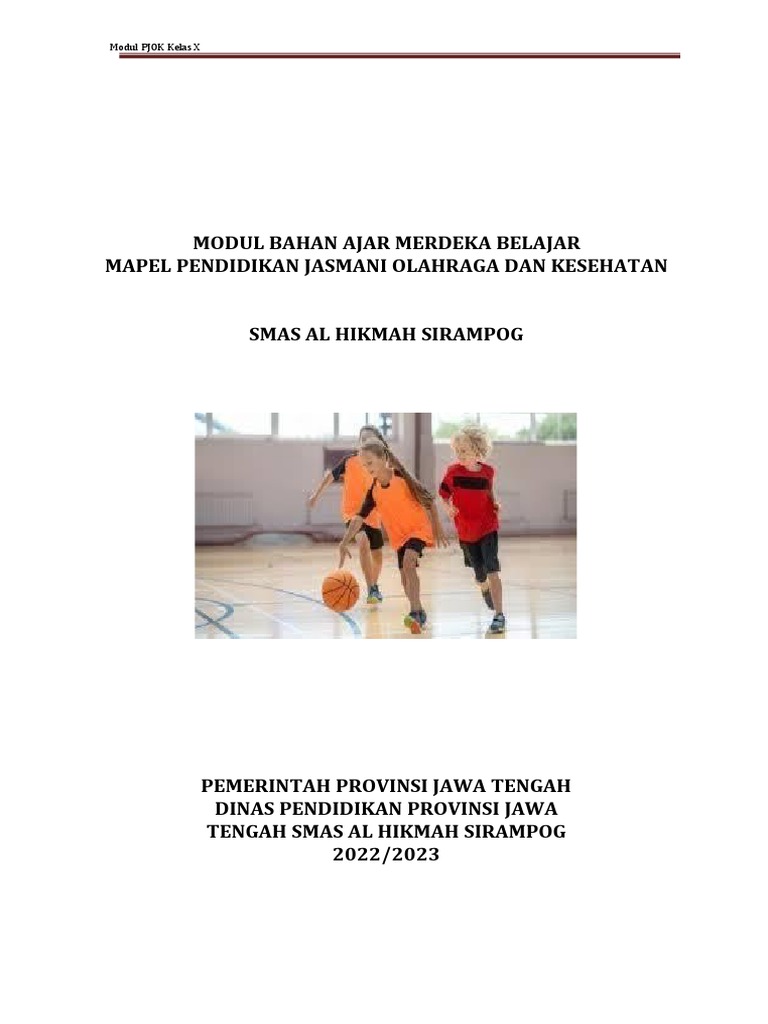 Modul Bahan Ajar Pjok Kelas X Merdeka Belajar | PDF